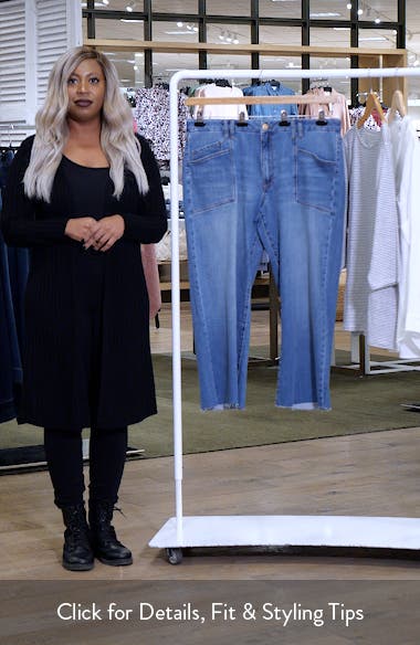 KUT from the Kloth Meg Raw Hem High Waist Ankle Wide Leg Jeans | Nordstrom
