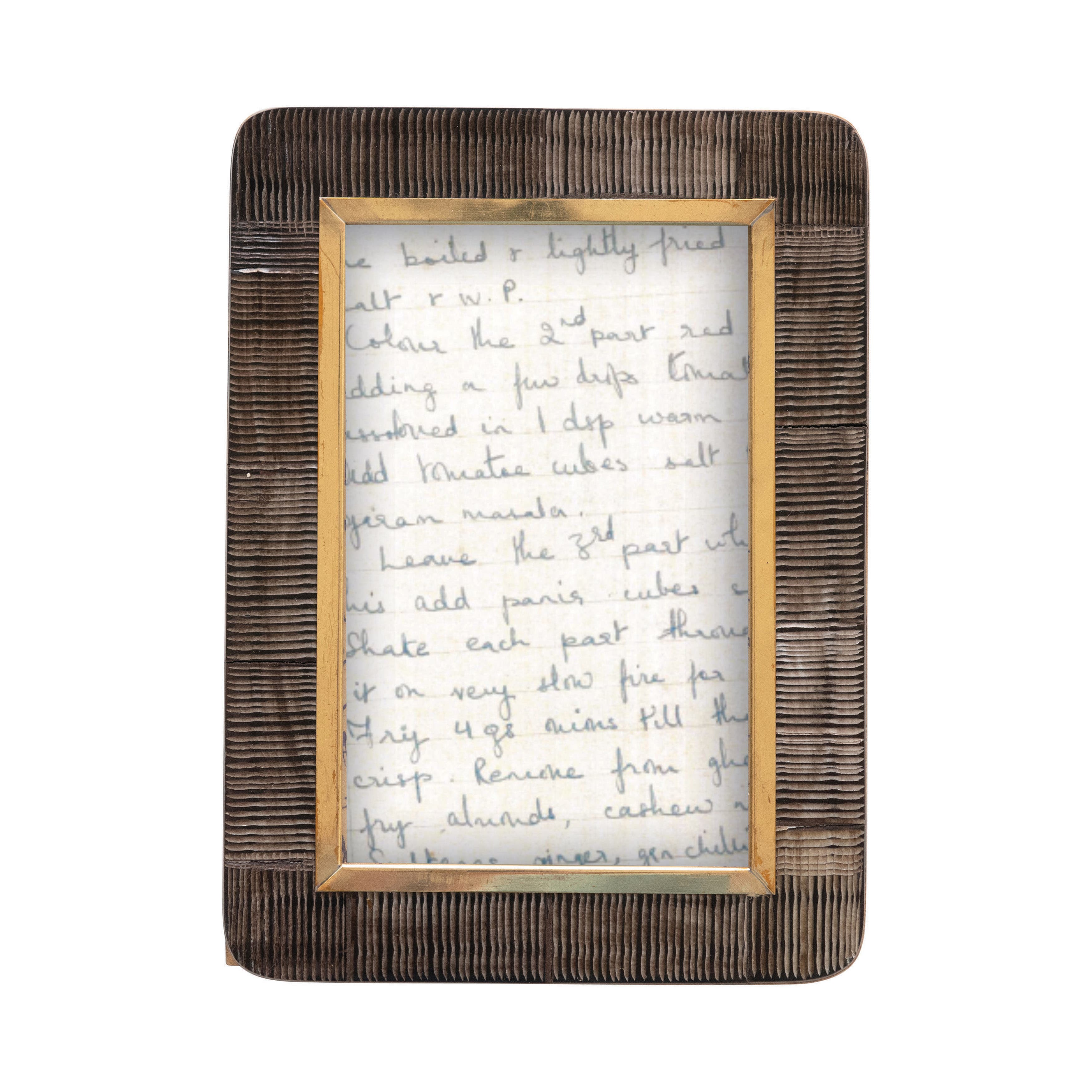 Storied Home Hand-Carved Horn Photo Frame with Brass Border | Nordstrom