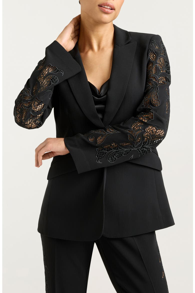 Cheyenne Floral Embroidered One-Button Blazer (Women) | Nordstromrack