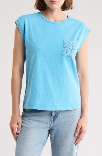 Design History Crochet Pocket Muscle Tank | Nordstromrack