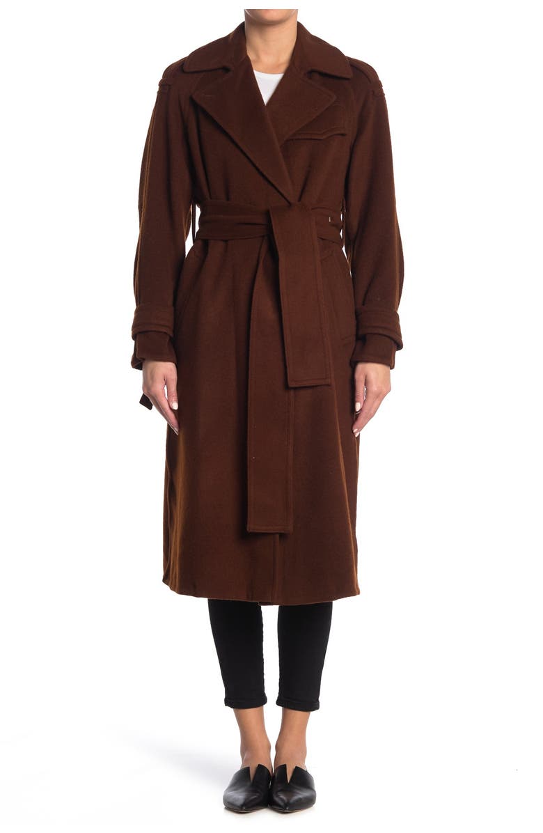 Vince Belted Wool Blend Trench Coat | Nordstromrack