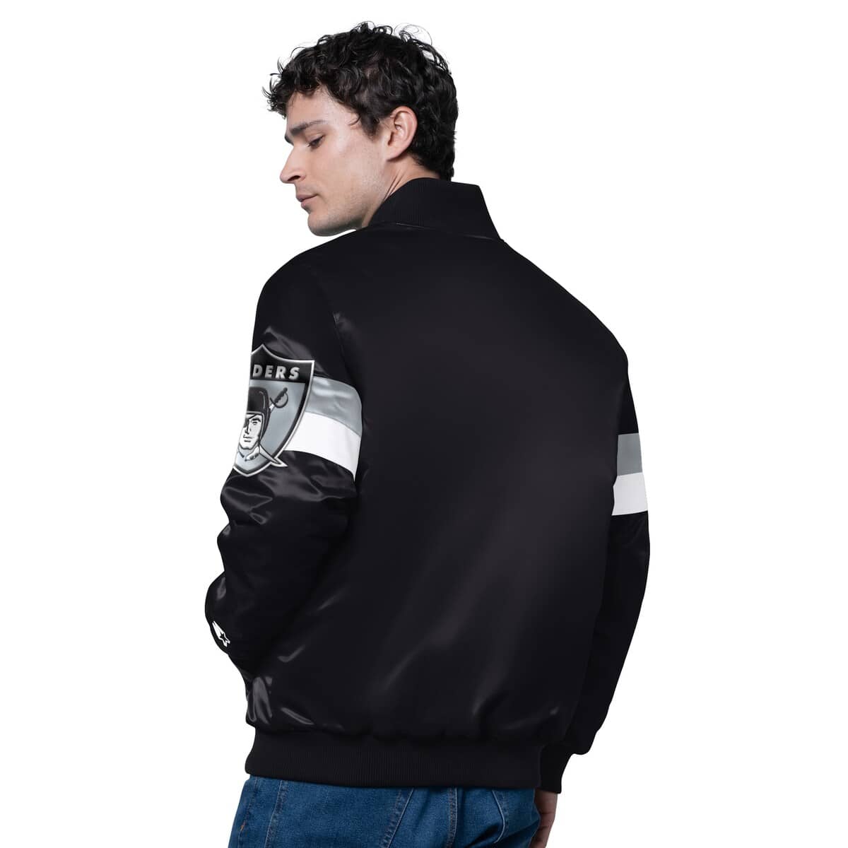 STARTER Men's Starter Black Las Vegas Raiders Triple Option Satin ...