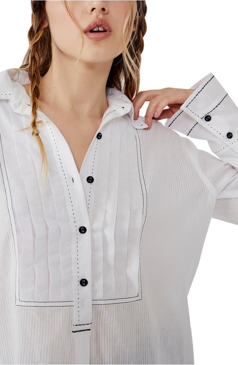 Free People We the Free Black Tie Tux Button-Up Shirt | Nordstromrack