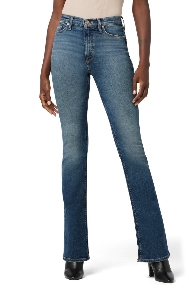 Hudson Jeans Barbara High Waist Ripped Step Hem Bootcut Jeans ...