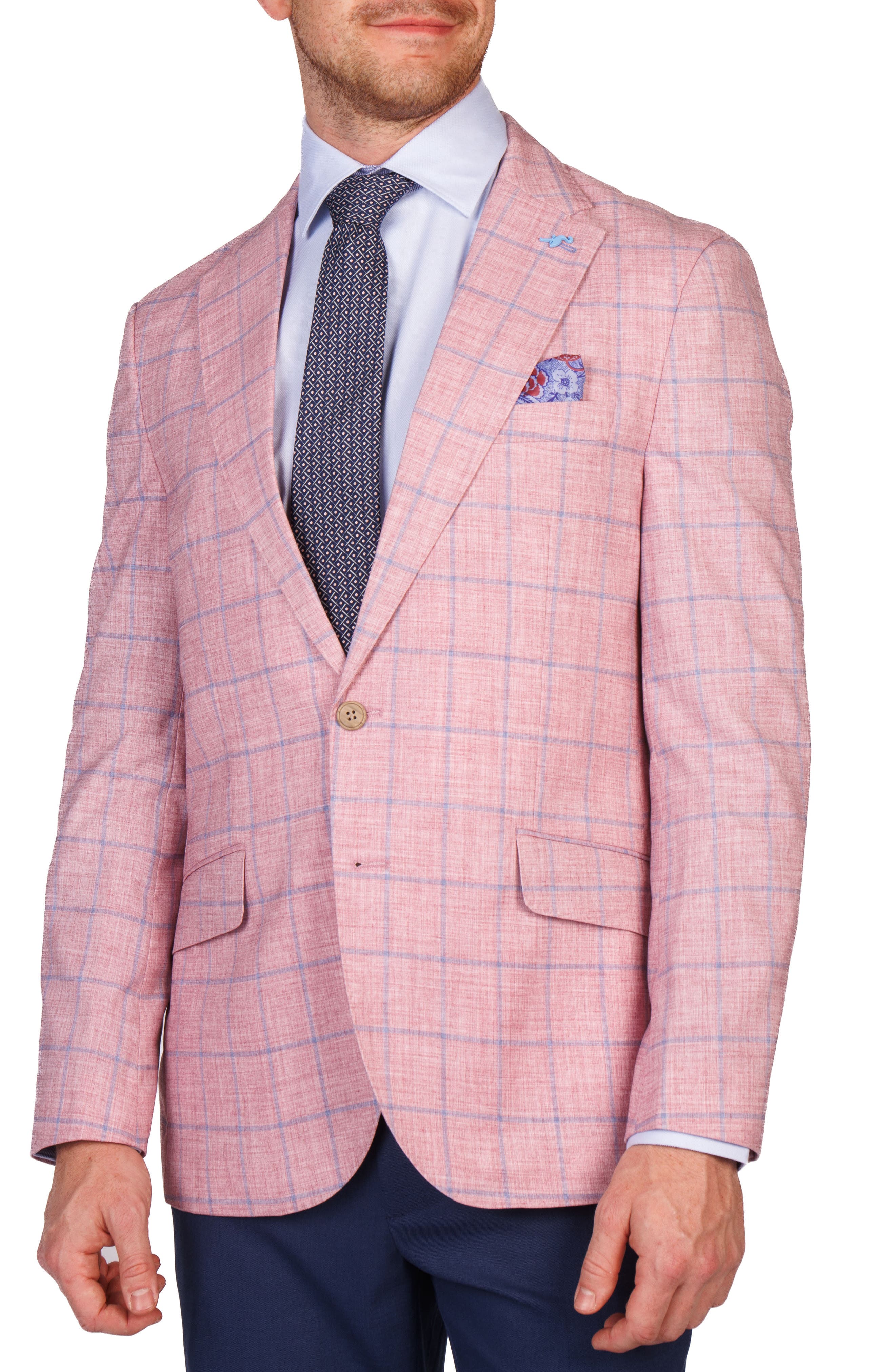 TailorByrd Textured Yarn Dyed Windowpane Sport Coat | Nordstromrack