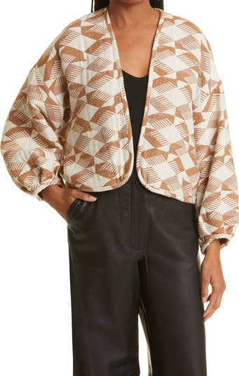 XÍRENA Rhys Diamond Jacquard Cotton Blend Jacket | Nordstrom