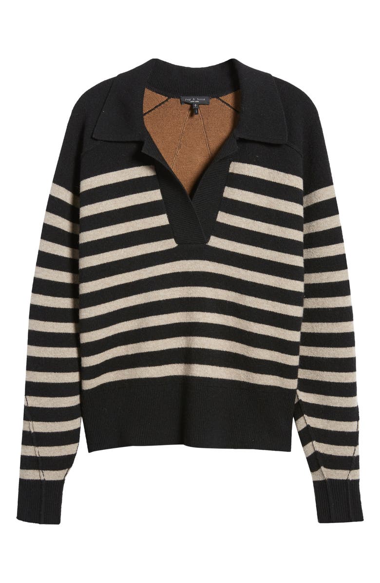 rag & bone Bridget Stripe Polo Sweater | Nordstromrack