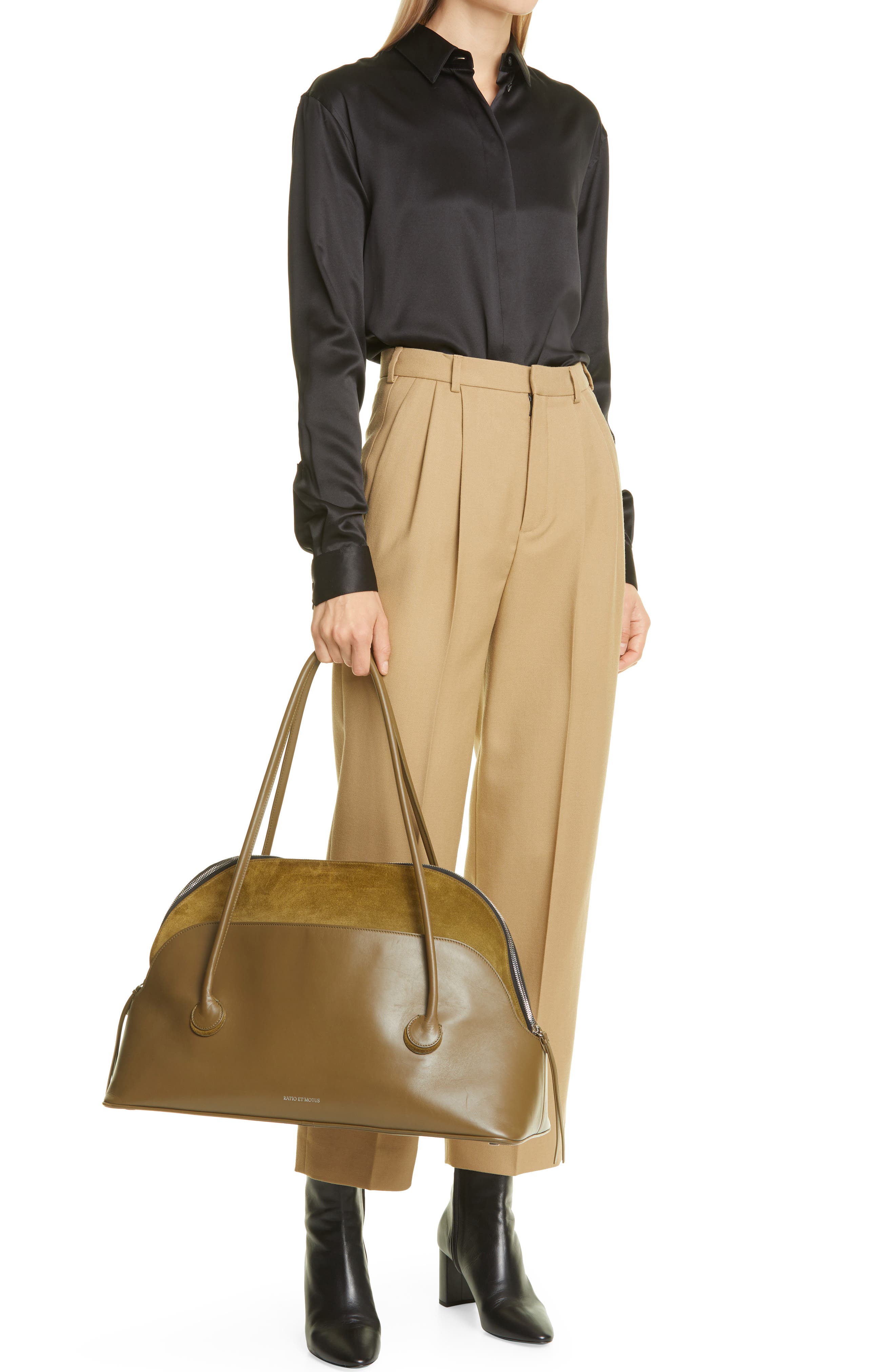 Ratio et Motus Concha 50 Leather & Suede Satchel | Nordstrom
