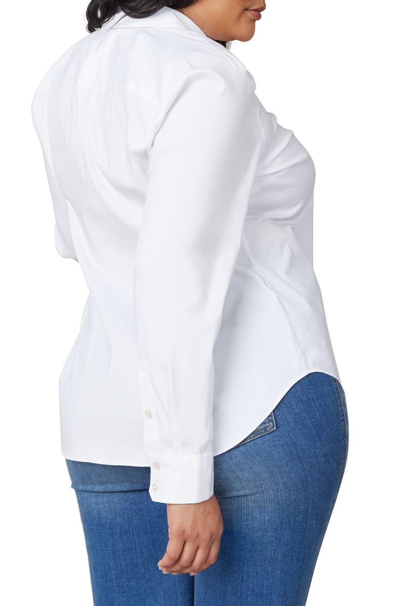 SPANX® Stretch Poplin Pullover Button-Up Shirt | Nordstrom