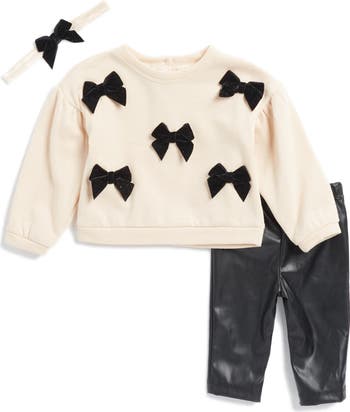 Nicole Miller Bow Top, Headband & Pants Set | Nordstromrack