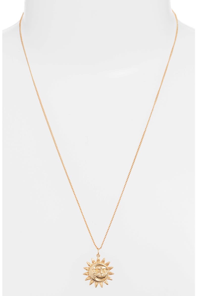 Moon Sun Face Pendant Necklace (Women) | Nordstromrack