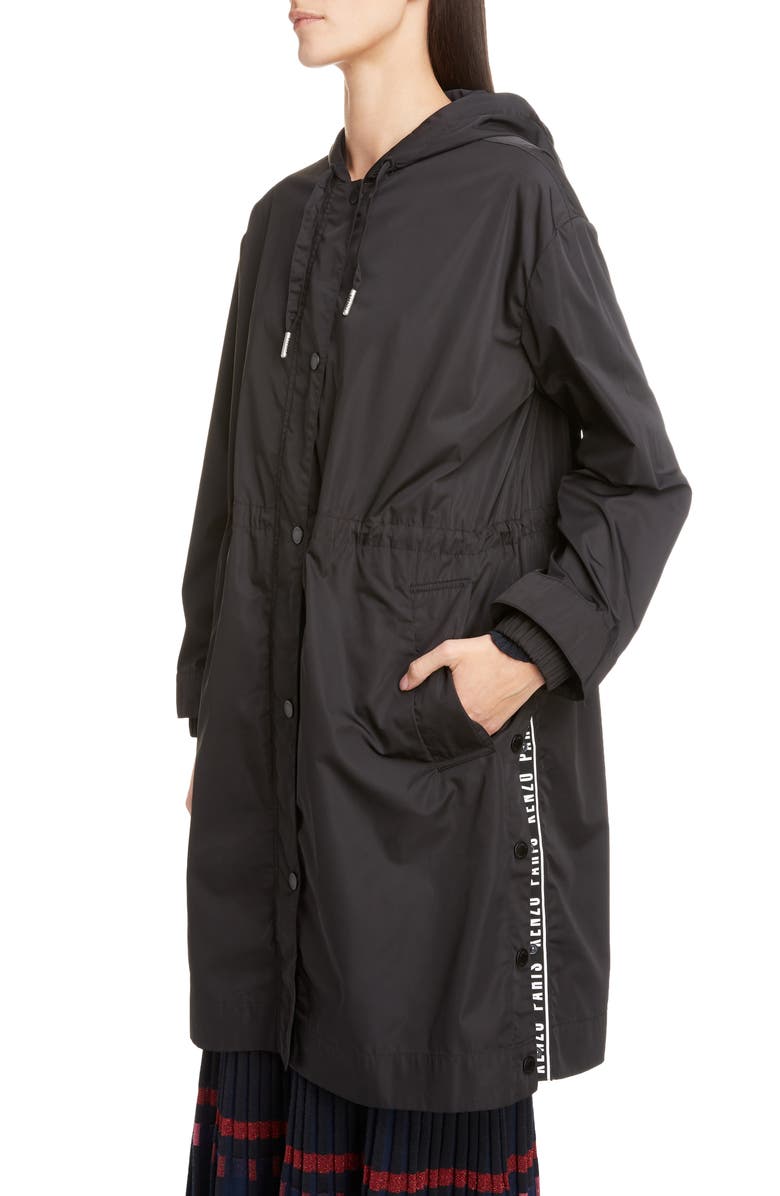 KENZO Longline Hooded Raincoat | Nordstrom
