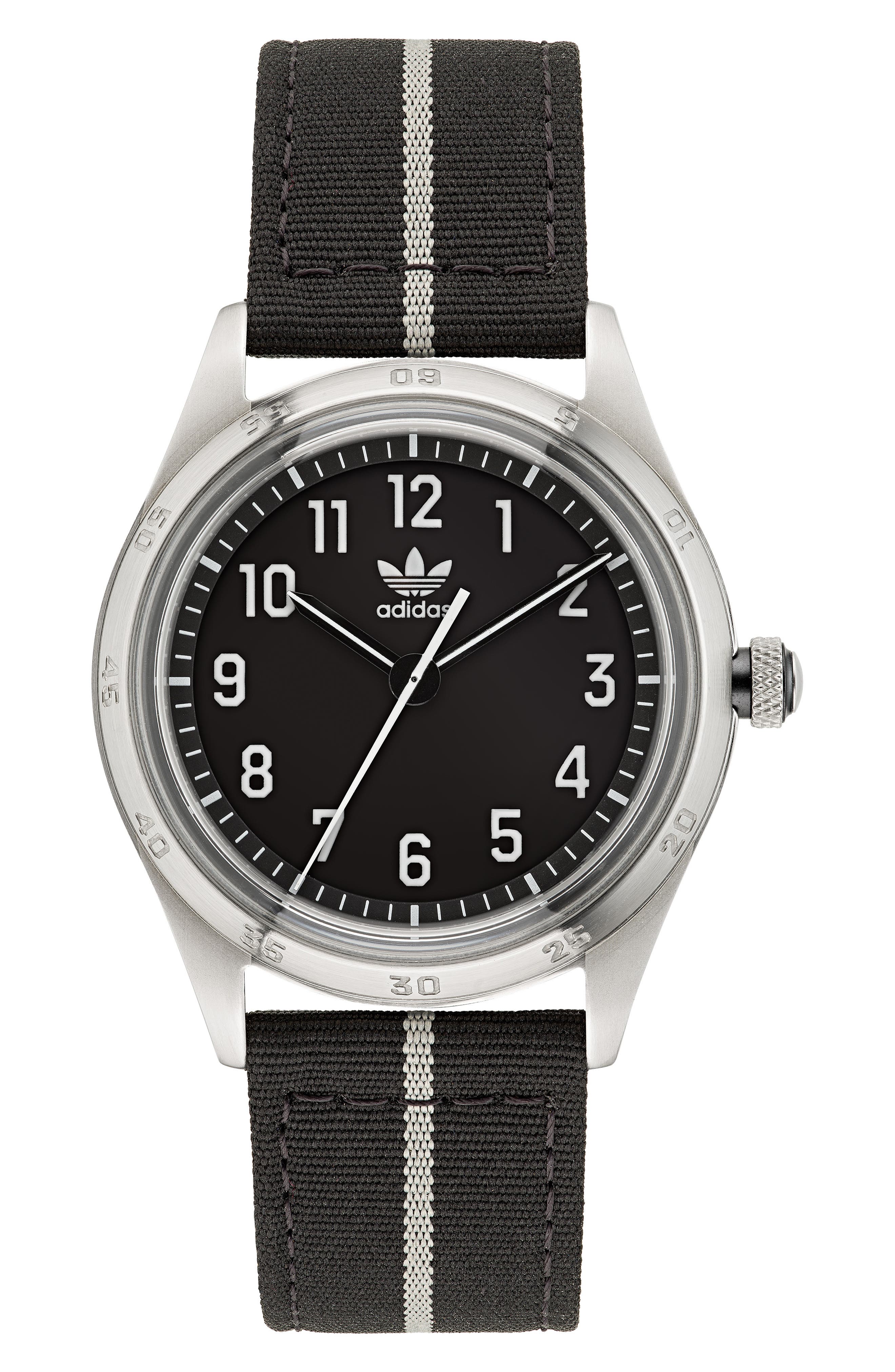 adidas Code Four Nylon Strap Watch, 42mm | Nordstromrack