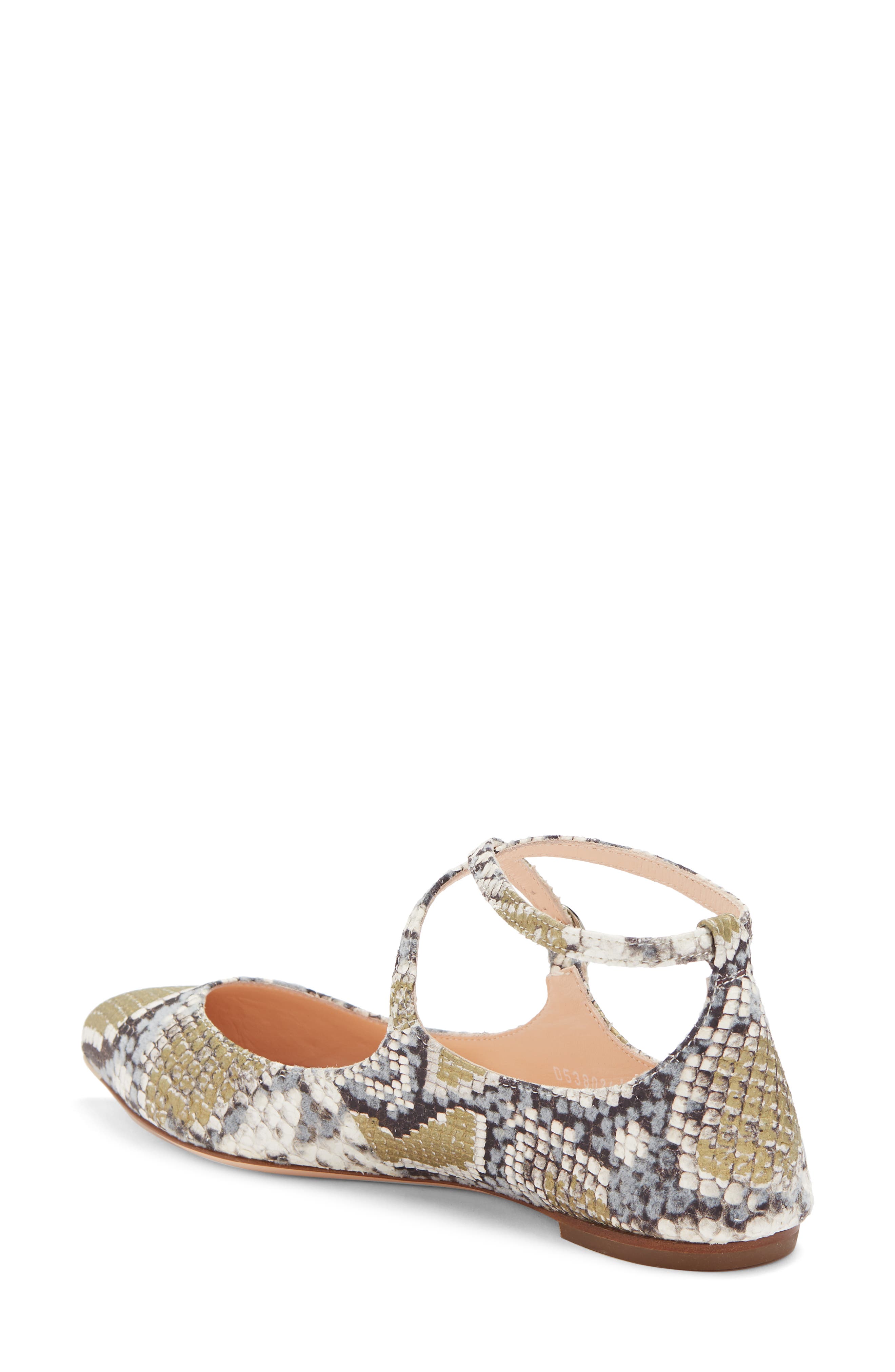 AGL Softy Snakeskin Embossed Leather Flat (Women) | Nordstromrack