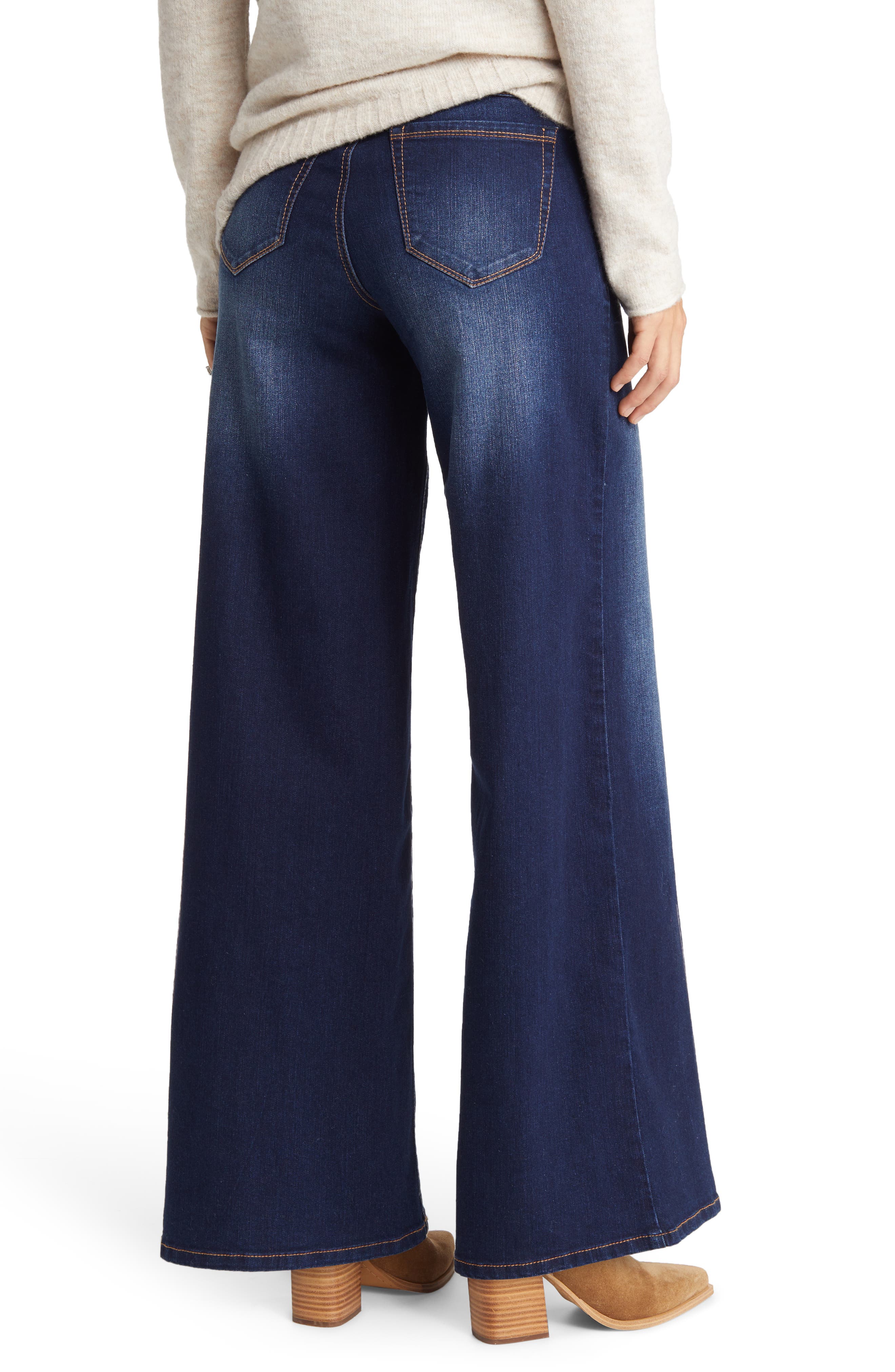 1822 Denim Over the Bump High Waist Wide Leg Maternity Jeans | Nordstrom