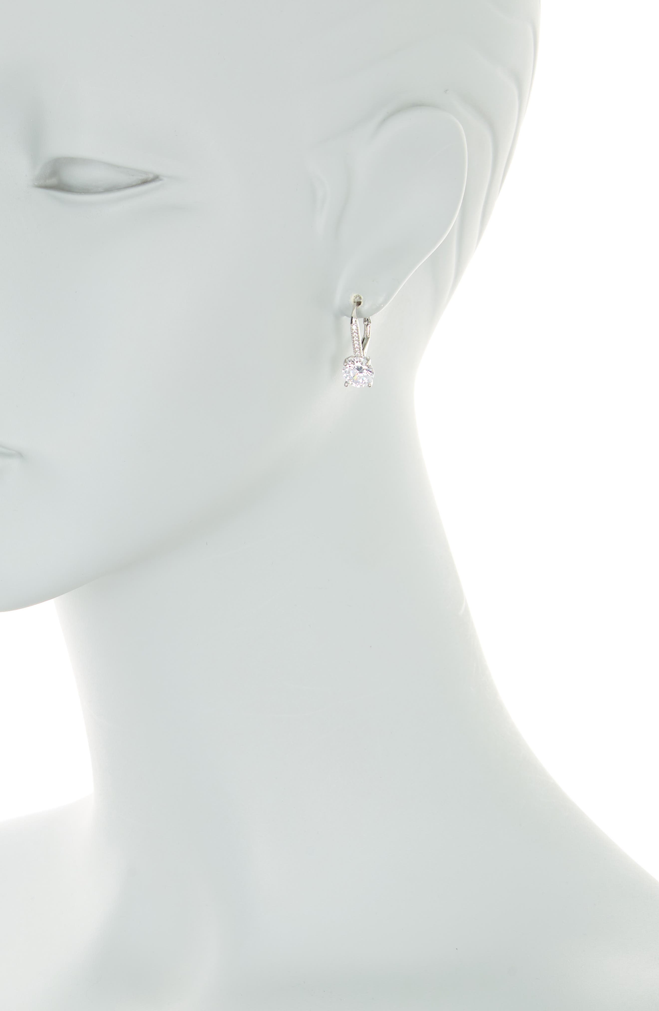 NORDSTROM RACK Set of 3 Classic Cubic Zirconia Stud, Lever Back ...