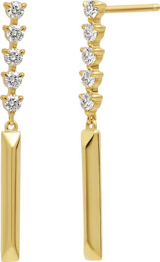 Bony Levy Aviva Diamond Bar Linear Earrings | Nordstrom