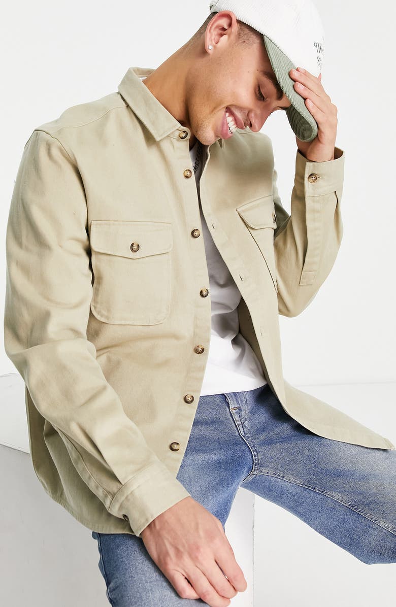 ASOS DESIGN Cotton Shacket | Nordstrom