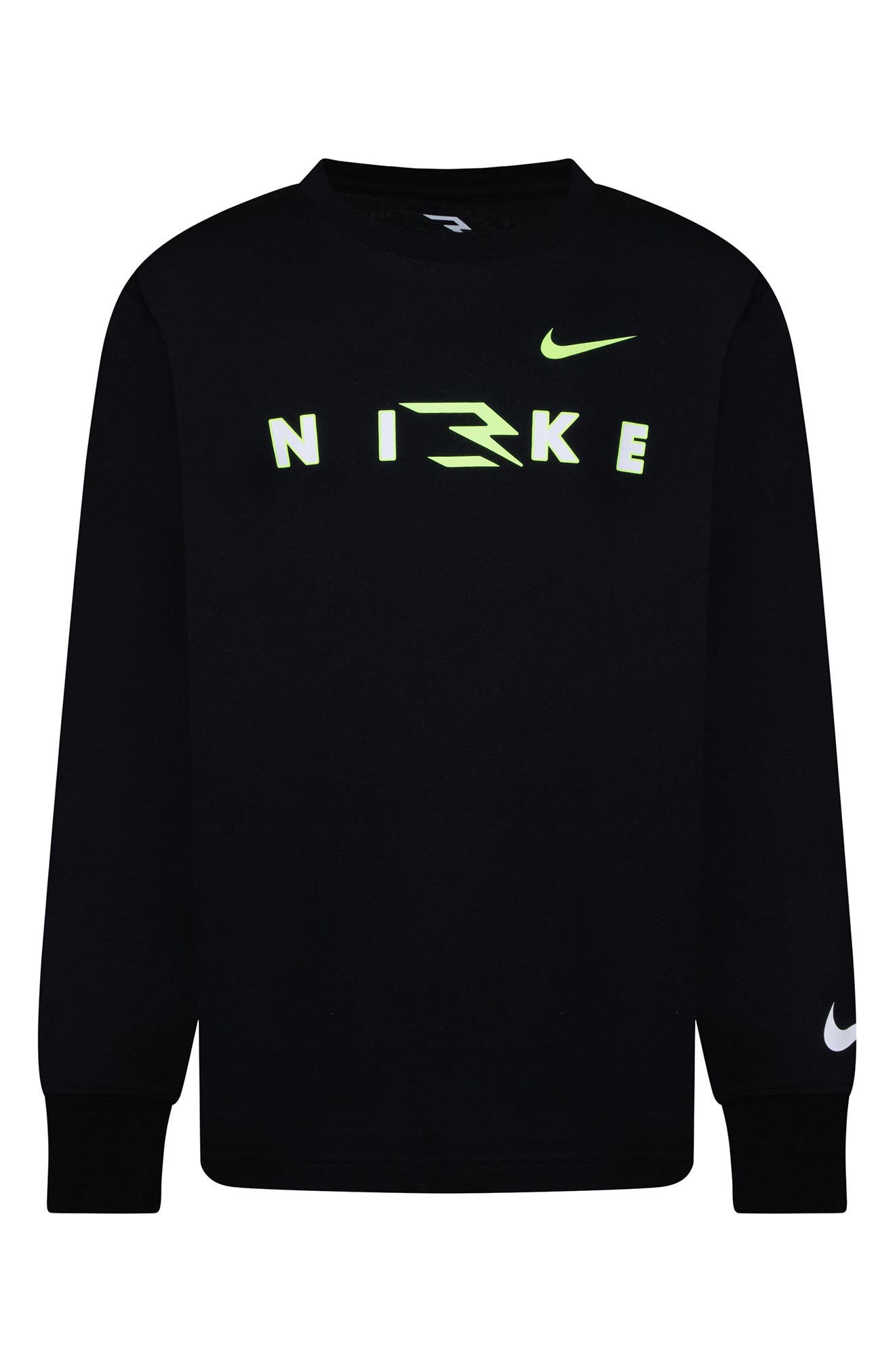 3 Brand Kids' Monogram Wordmark Long Sleeve T-Shirt | Nordstromrack