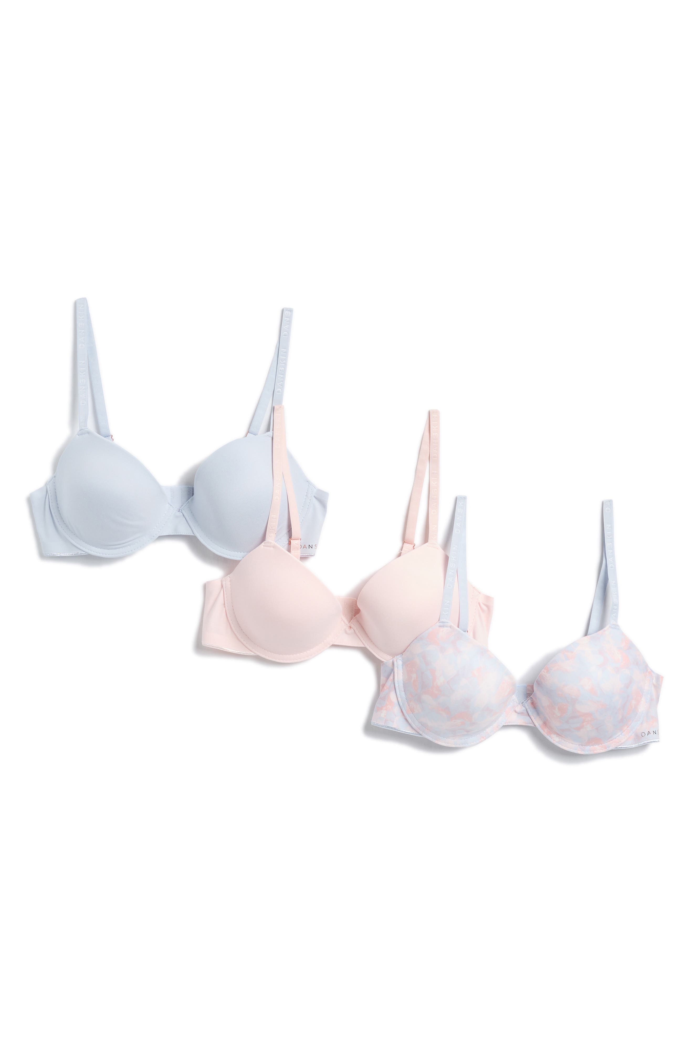 Danskin Assorted 3-Pack Brushed Microfiber Bras | Nordstromrack