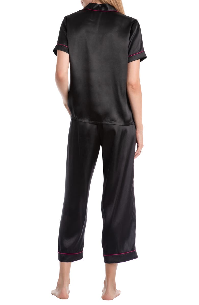 In Bloom by Jonquil Vienna Satin Button-Up Top & Crop Pants Pajamas ...