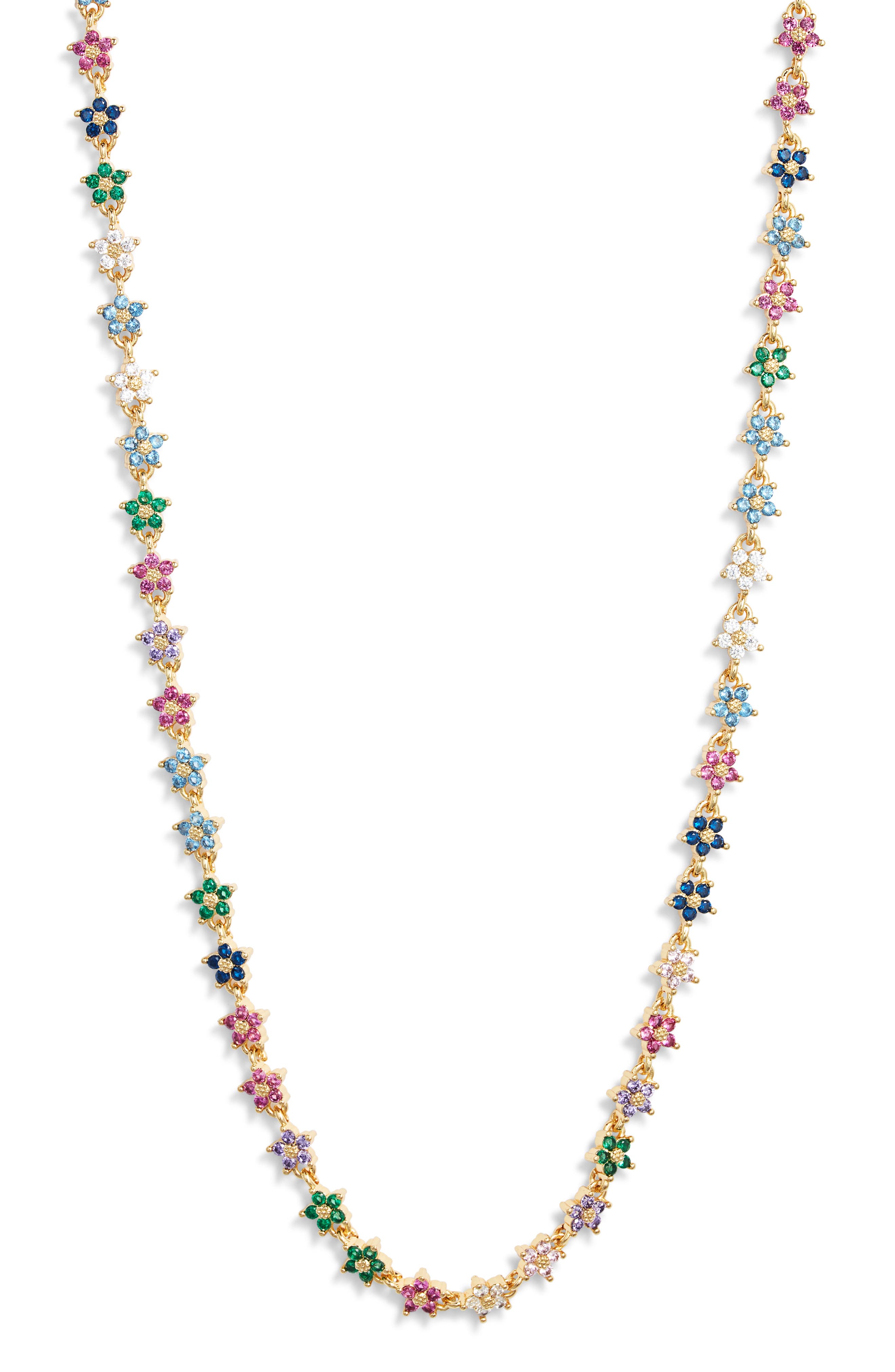 VIDAKUSH Rainbow Twinkle Flower Choker Necklace | Nordstrom