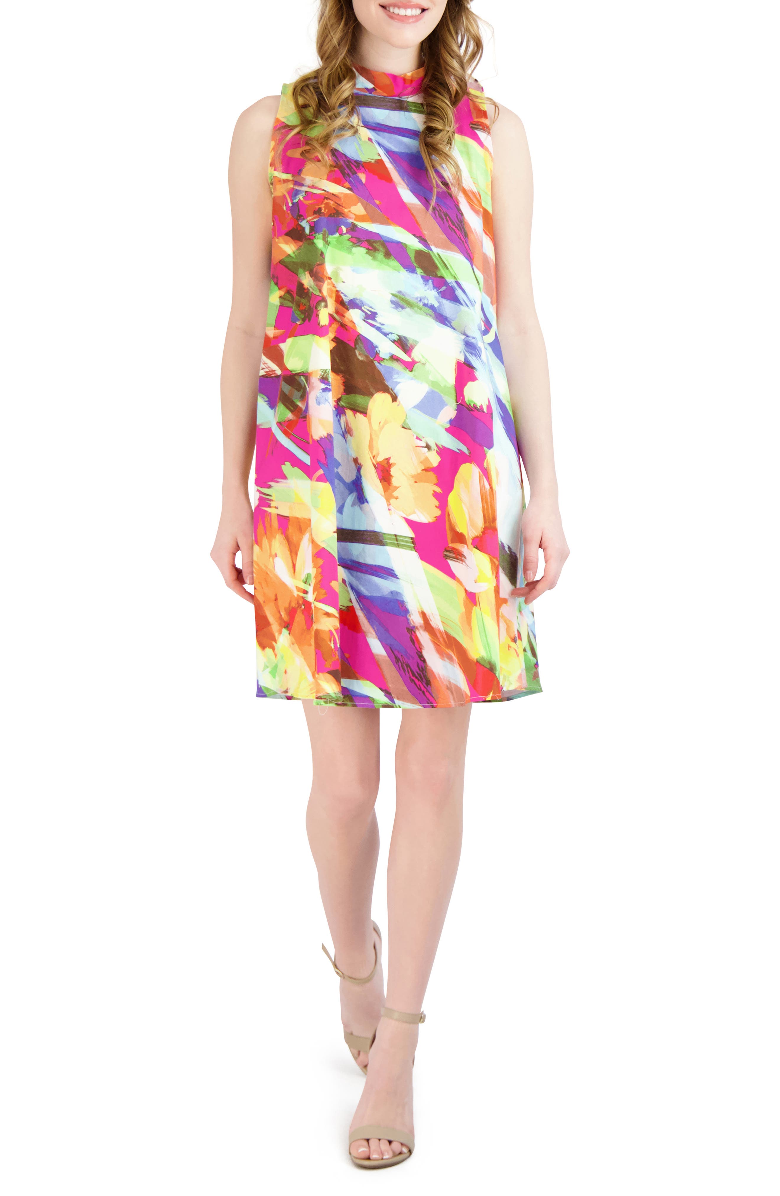 Robbie Bee Mock Neck Sleeveless Shift Dress | Nordstromrack