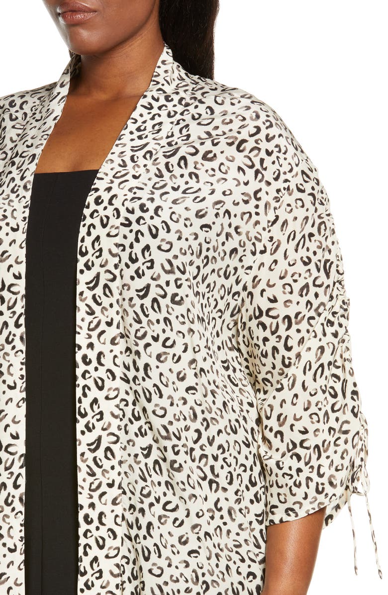 11 Honoré Women's Gabi Animal Print Open Front Duster | Nordstromrack