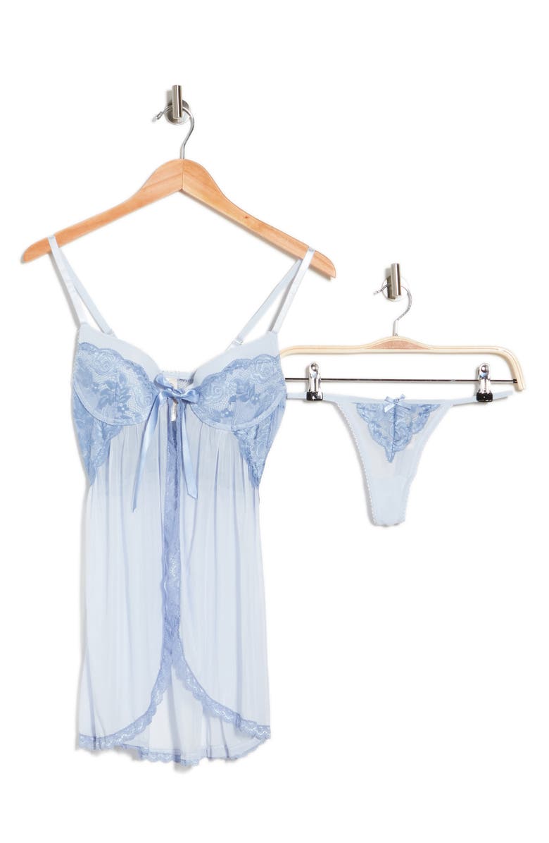 Jessica Simpson Organza Lace Nightie & Thong Set | Nordstromrack