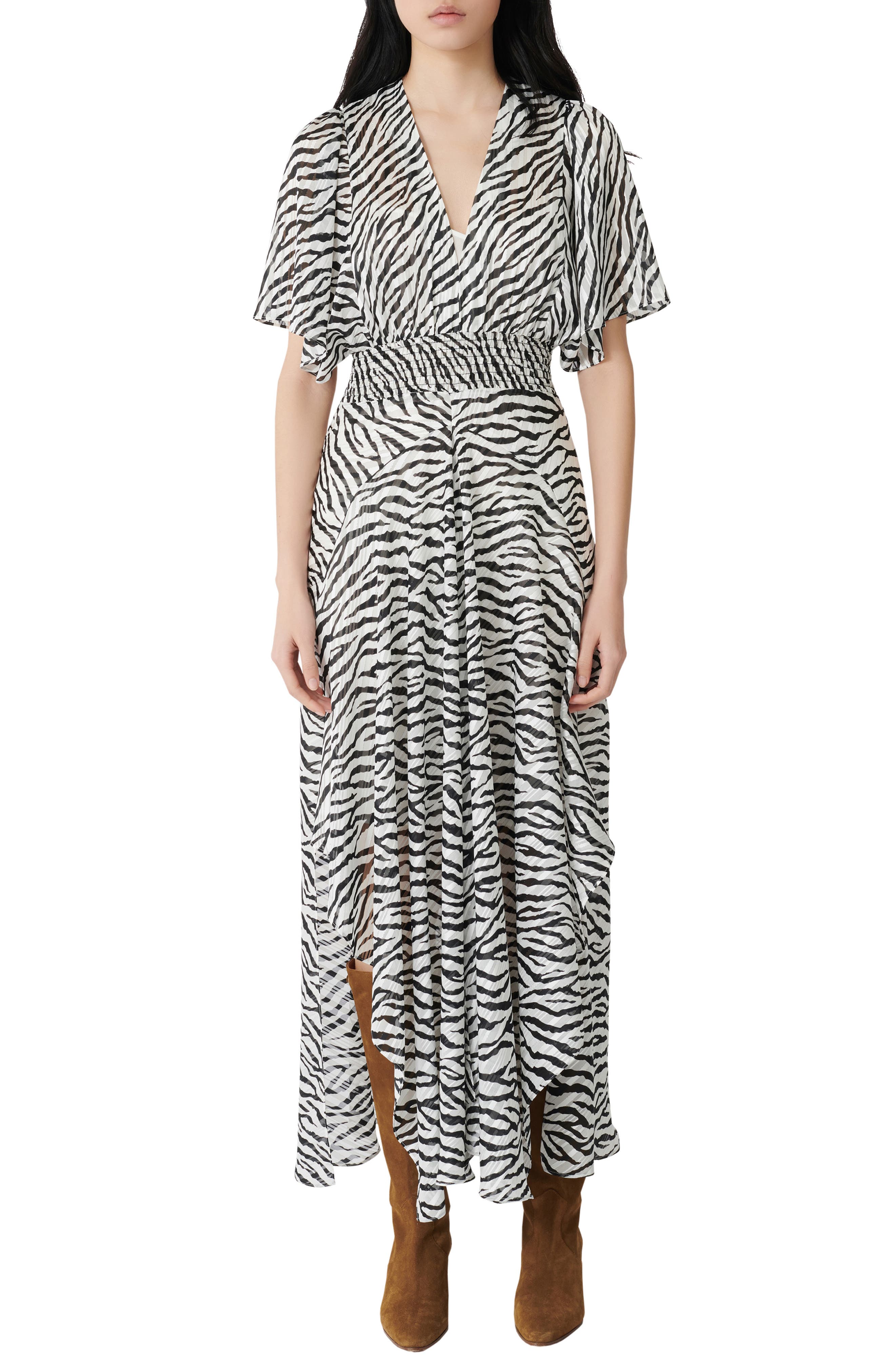 maje Zebra Print Maxi Dress | Nordstromrack