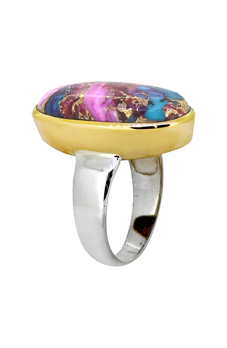 YS GEMS Sterling Silver Pink Oyster Turquoise Ring | Nordstromrack