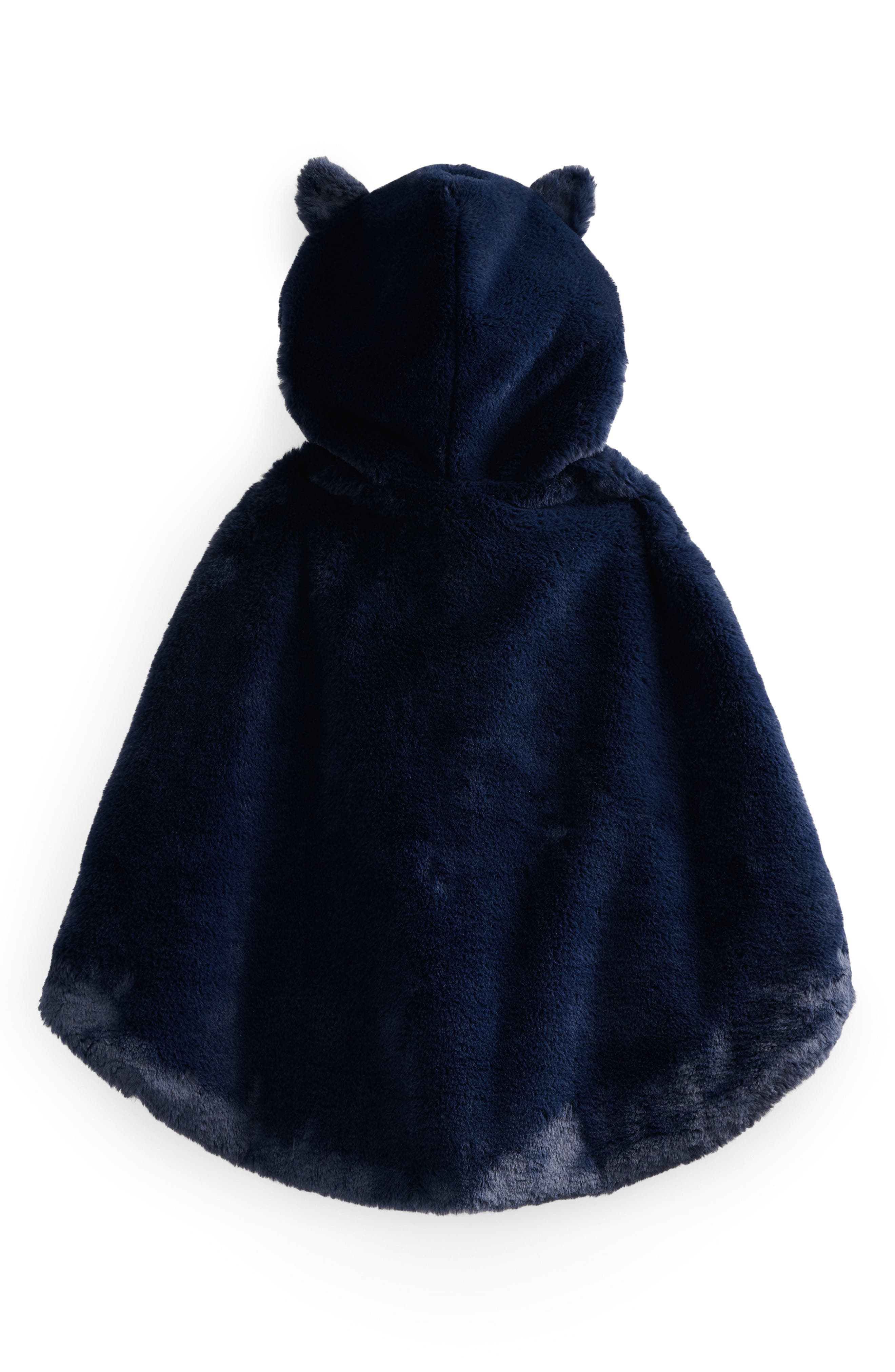 Mini Boden Kids' Cat Faux Fur Hooded Cape | Nordstromrack