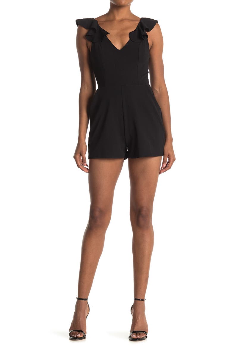 Flutter Cap Sleeve Romper (Women) | Nordstromrack