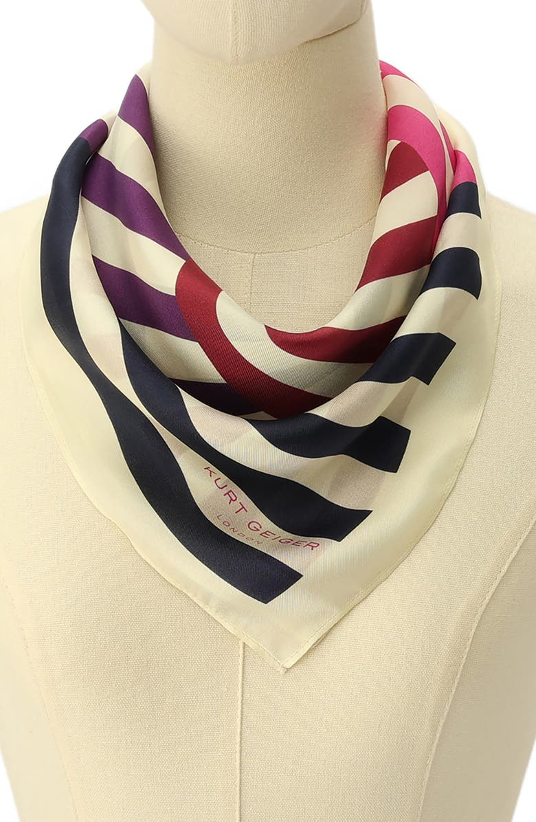 Kurt Geiger London Mixed Stripe Silk Bandana | Nordstrom