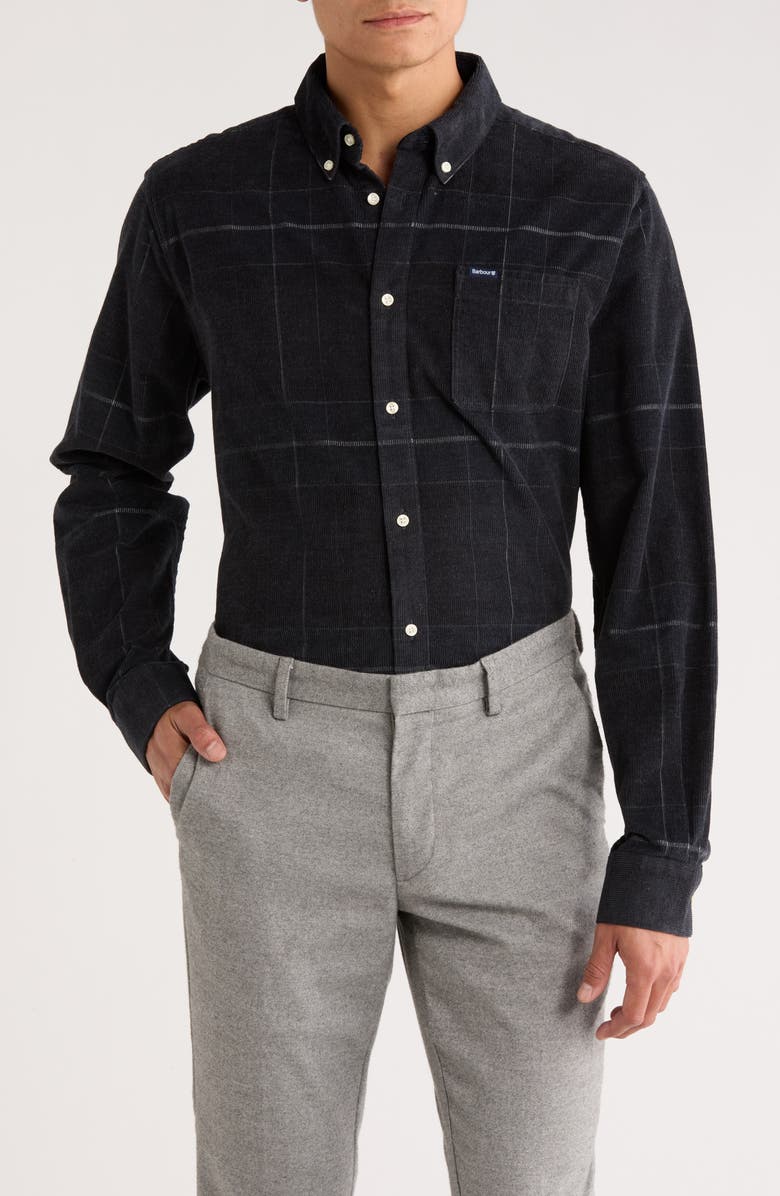Barbour Blair Tailored Fit Plaid Corduroy Button-Down Shirt | Nordstromrack