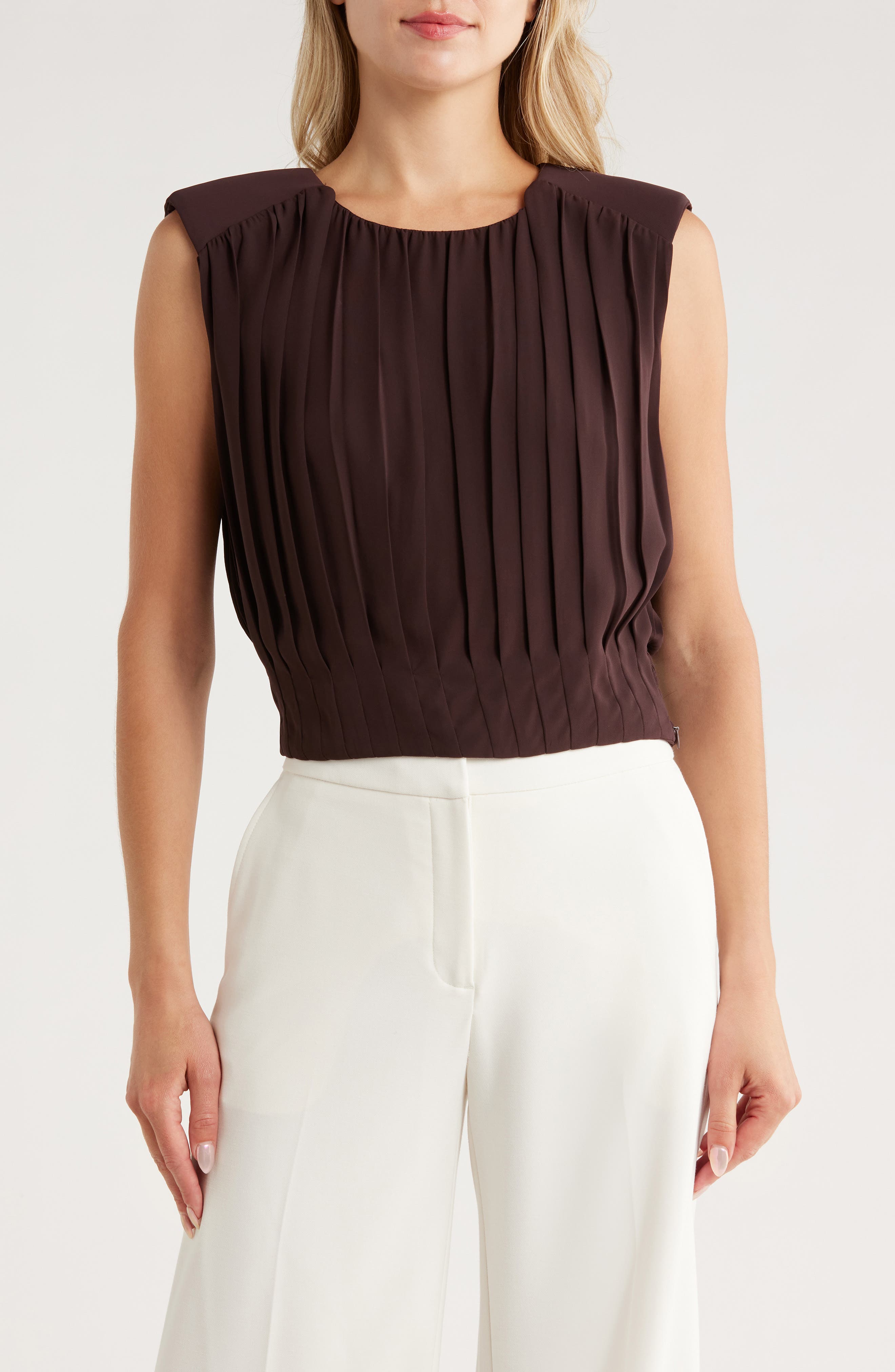 JASON WU Pleated Sleeveless Crop Top | Nordstromrack