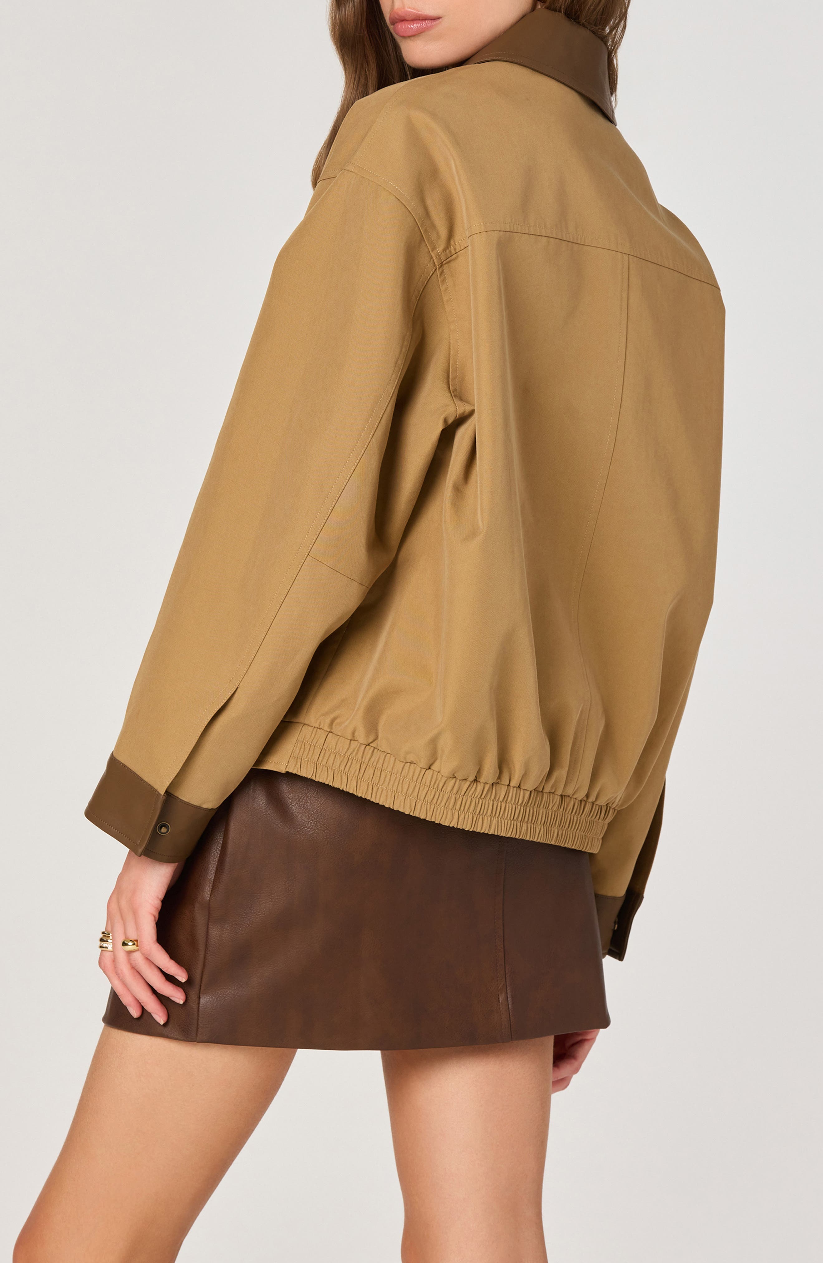ASTR the Label Contrast Collar Jacket | Nordstromrack