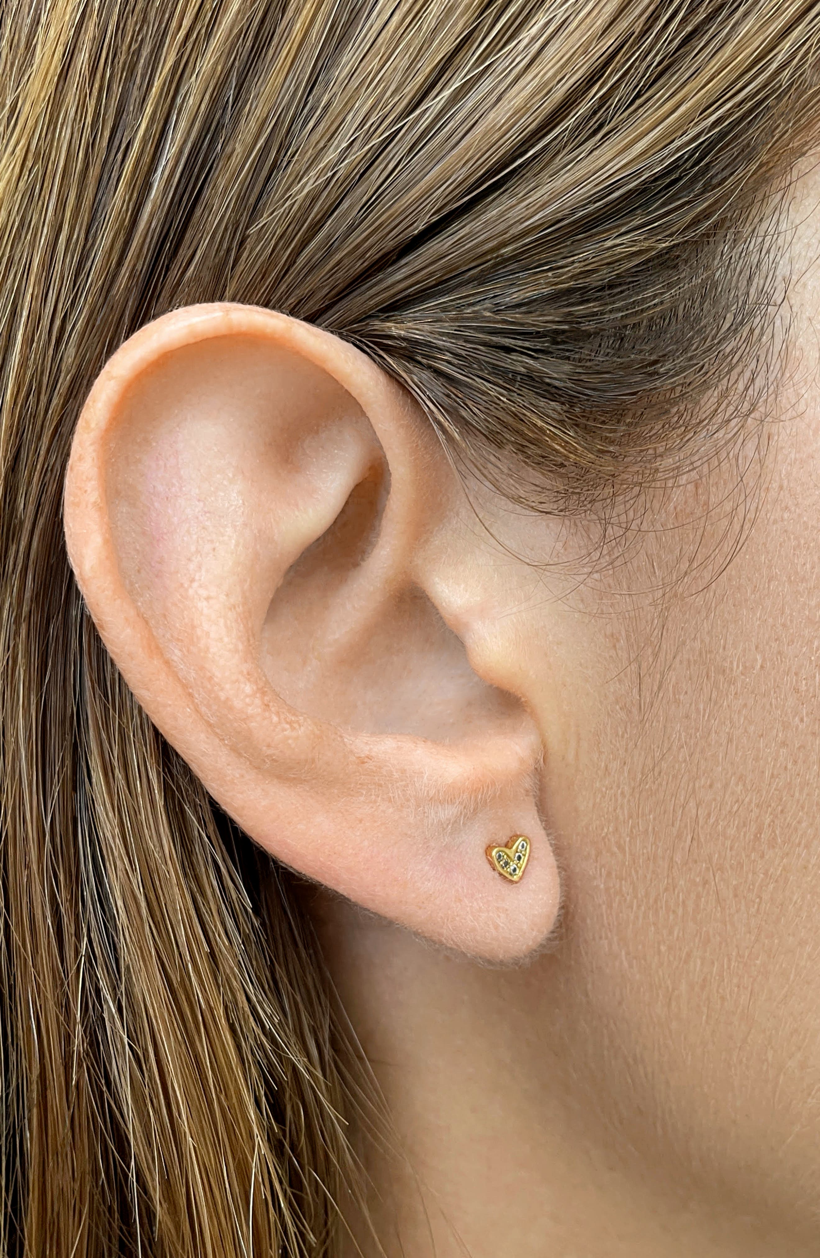 Adornia Crystal Accent Heart Stud Earrings | Nordstromrack