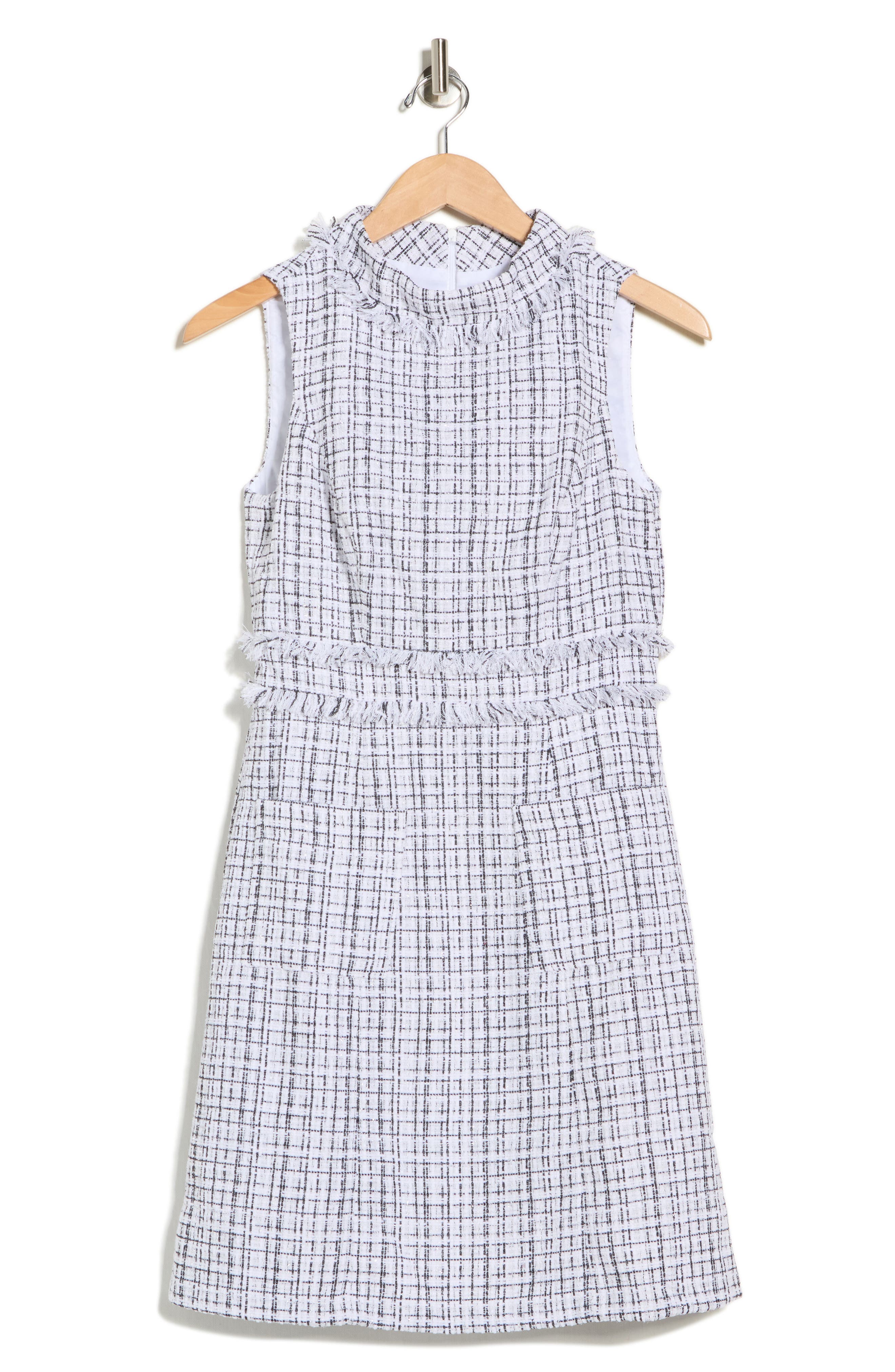 Eliza J Roll Neck A-Line Tweed Dress | Nordstromrack