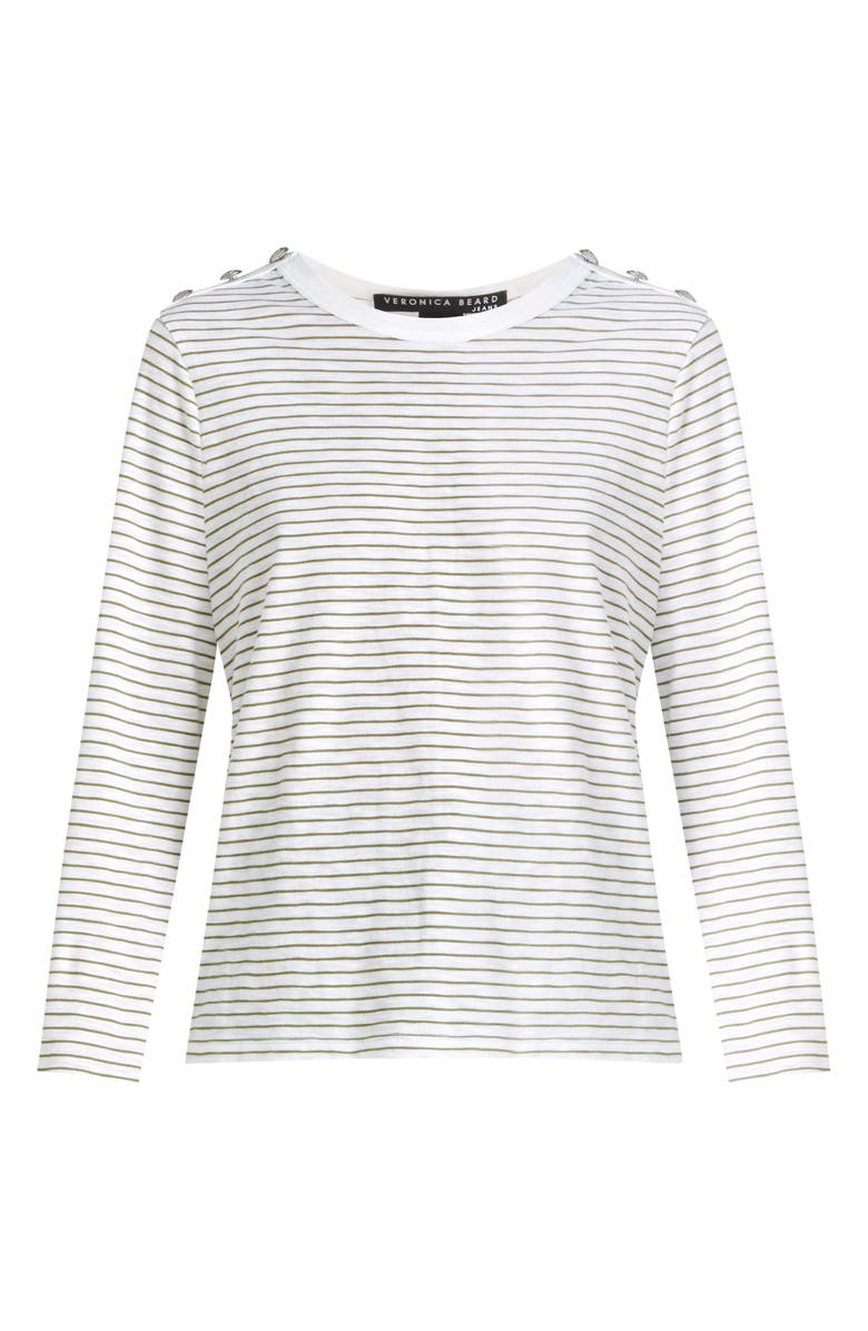 Veronica Beard Annemarie Stripe Long Sleeve Cotton Top | Nordstromrack