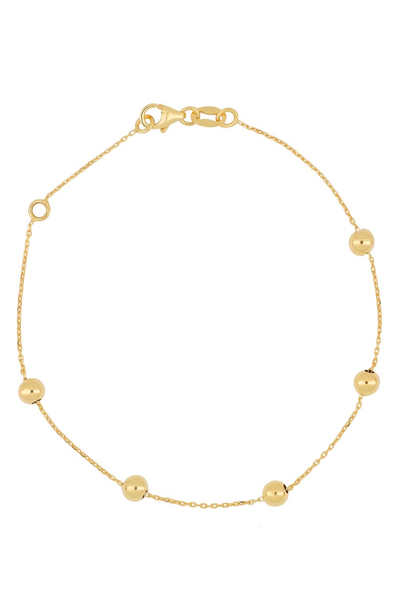 Bony Levy 14K Gold Ball Station Chain Bracelet | Nordstromrack