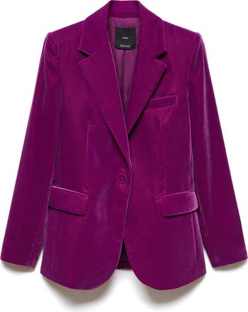 MANGO Velvet Blazer | Nordstrom
