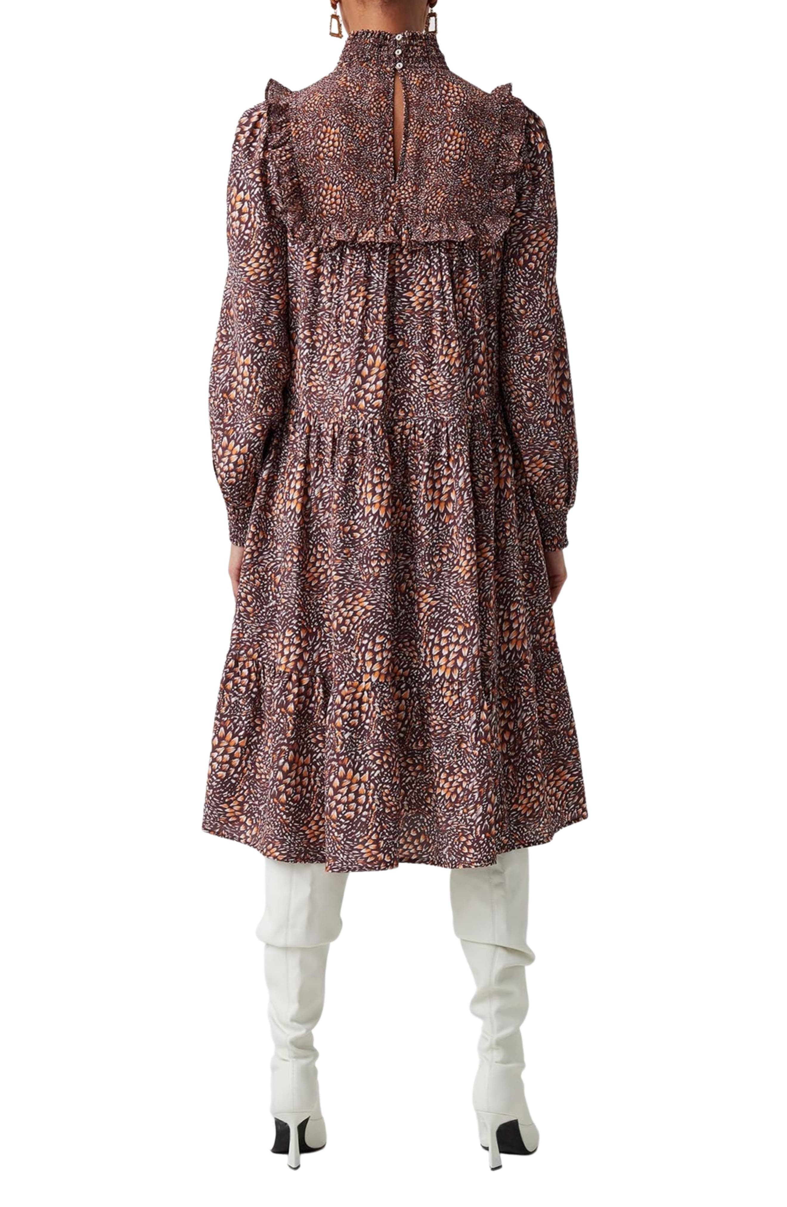 French Connection Faith Drape Long Sleeve Shift Dress | Nordstrom