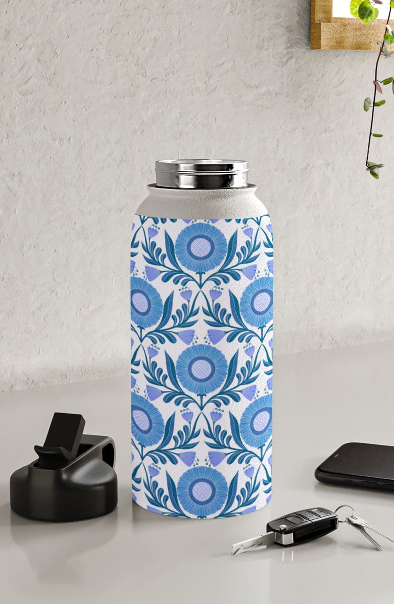 Deny Designs Wallflowers Pattern Blue by Sewzinski Stainless Steel ...