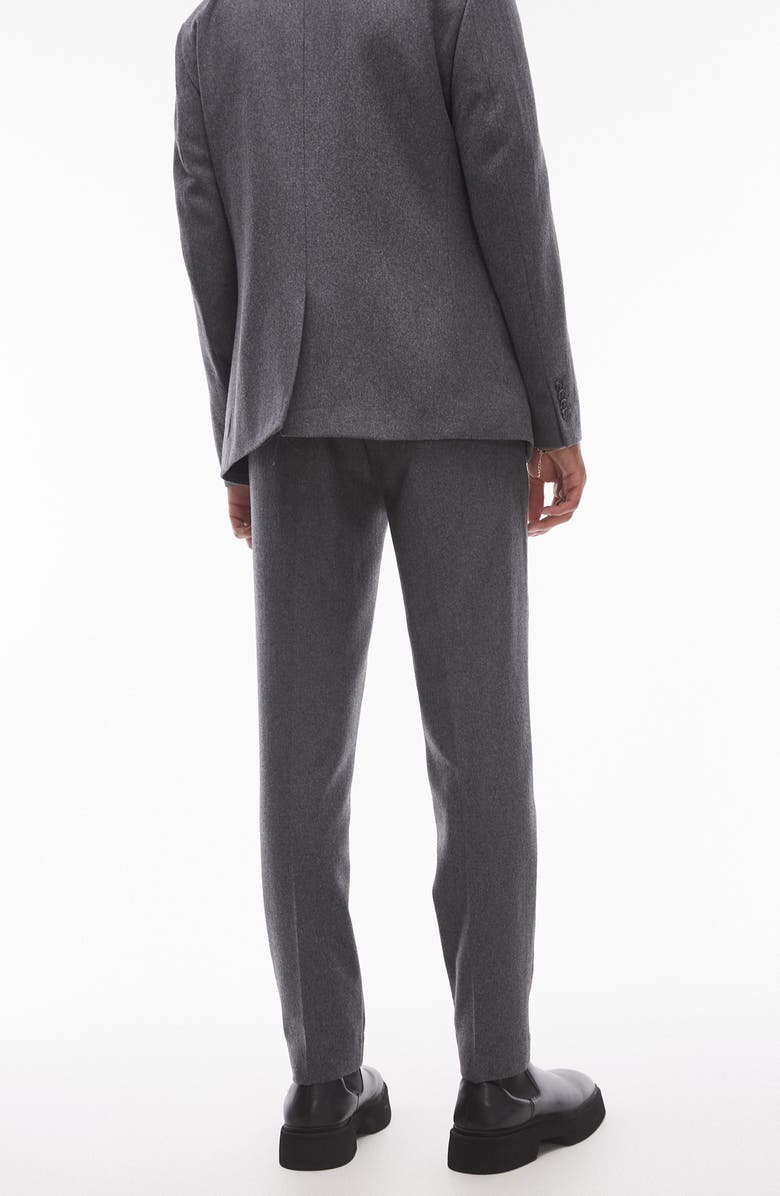 Topman Slim Fit Flat Front Felted Wool Blend Dress Pants | Nordstromrack