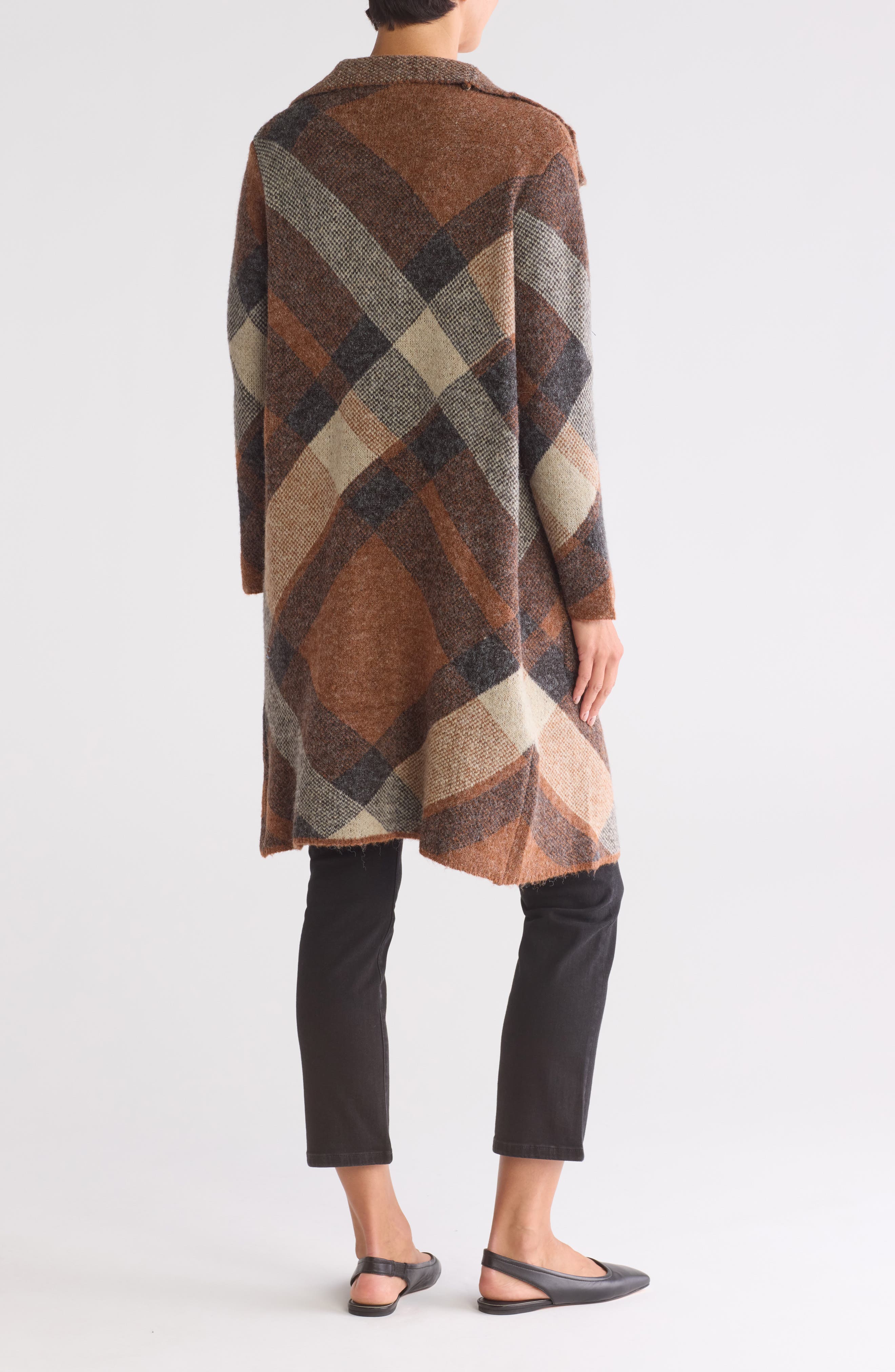 Joseph A Plaid Open Front Cardigan | Nordstromrack