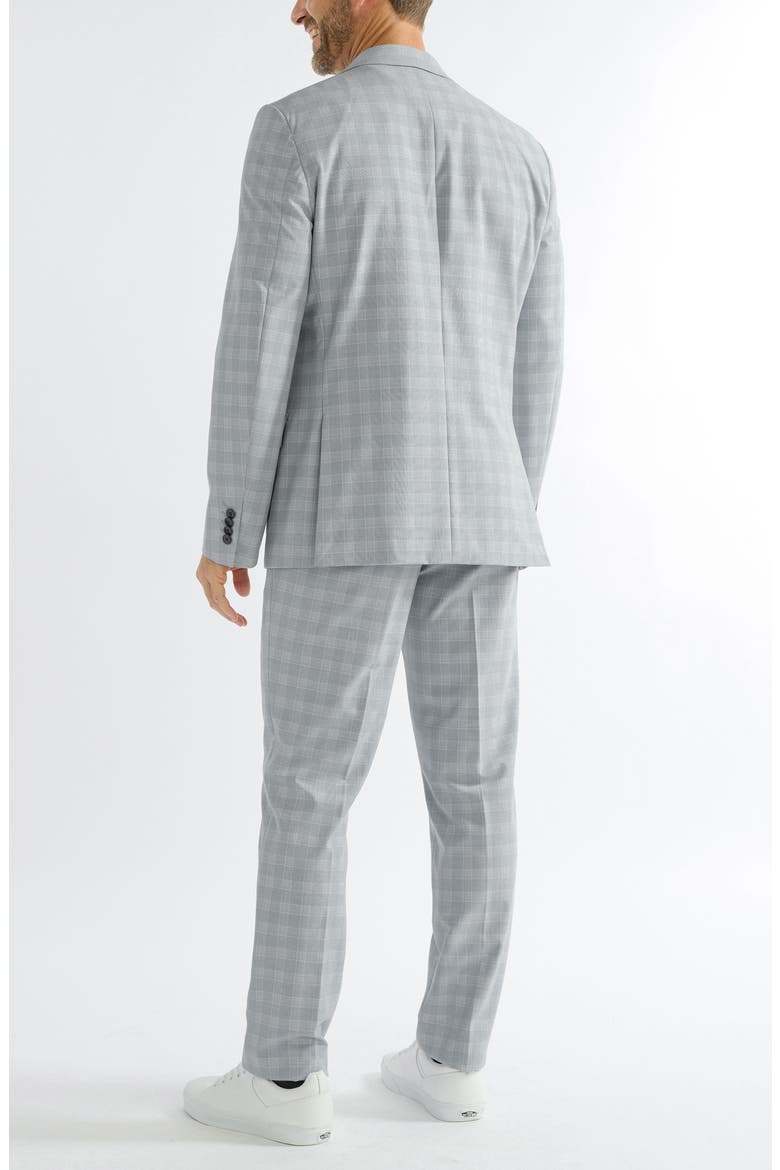 Hoxton Light Blue Grey Plaid Stretch Suit (Men) | Nordstromrack