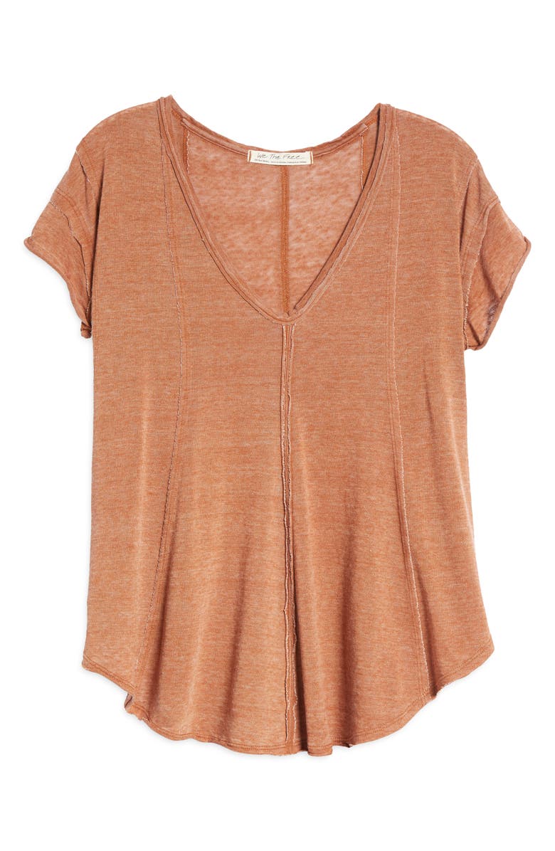 Free People Sammie V-Neck Short Sleeve T-Shirt | Nordstromrack