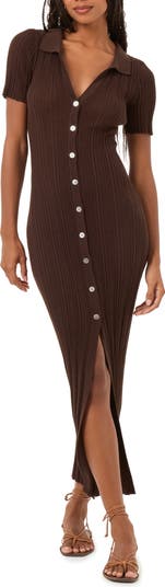 LSPACE Undertow Rib Button-Up Cover-Up Dress | Nordstrom