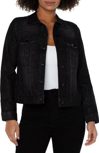 Liverpool Los Angeles Embellished Denim Jacket | Nordstrom